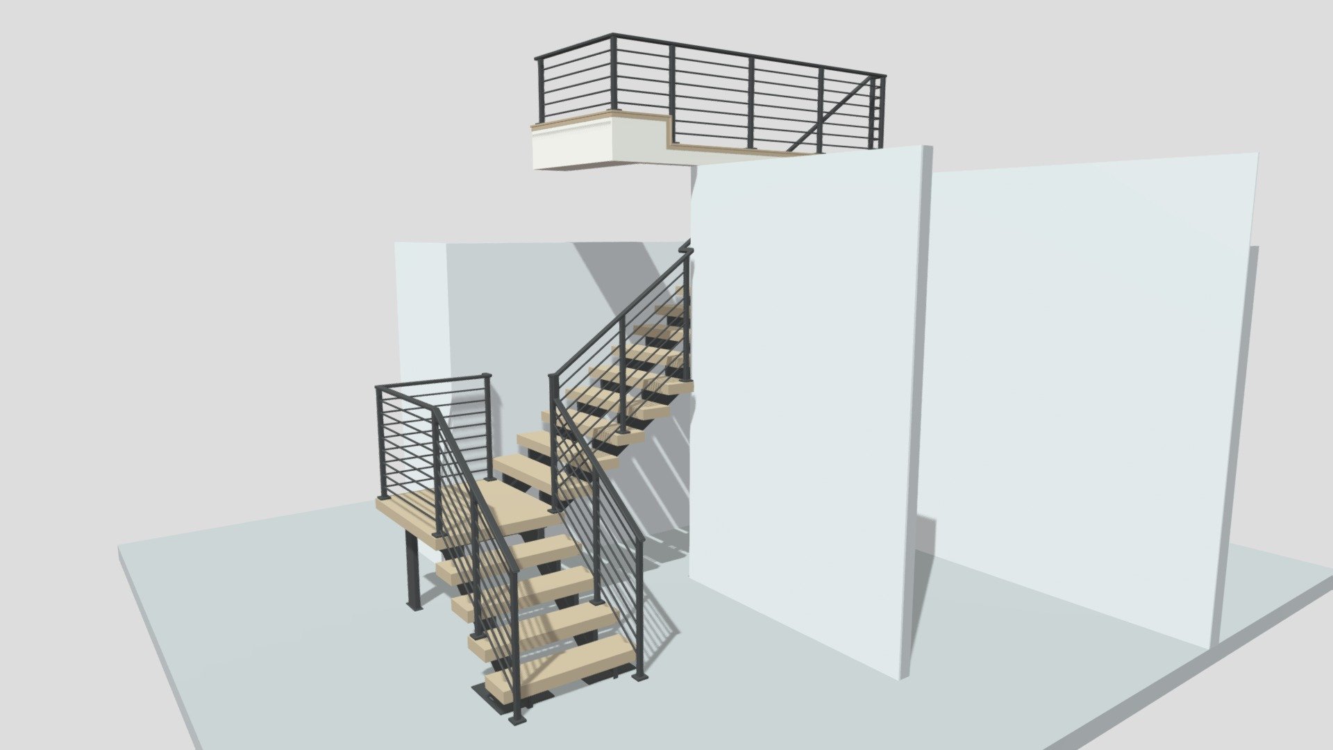 Int Double Stringer & Bar Rails - McMaken - Download Free 3D model by ...