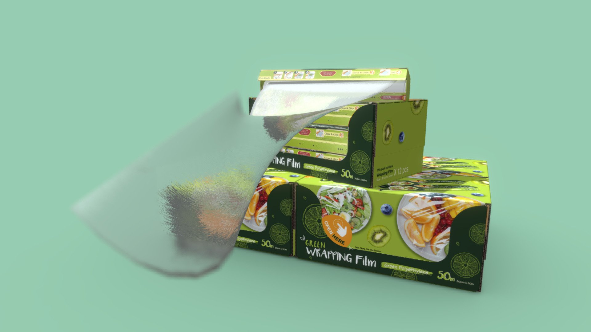 Green Wrapping Film - 3D model by SIAM TOPPAN PACKAGING Design ...