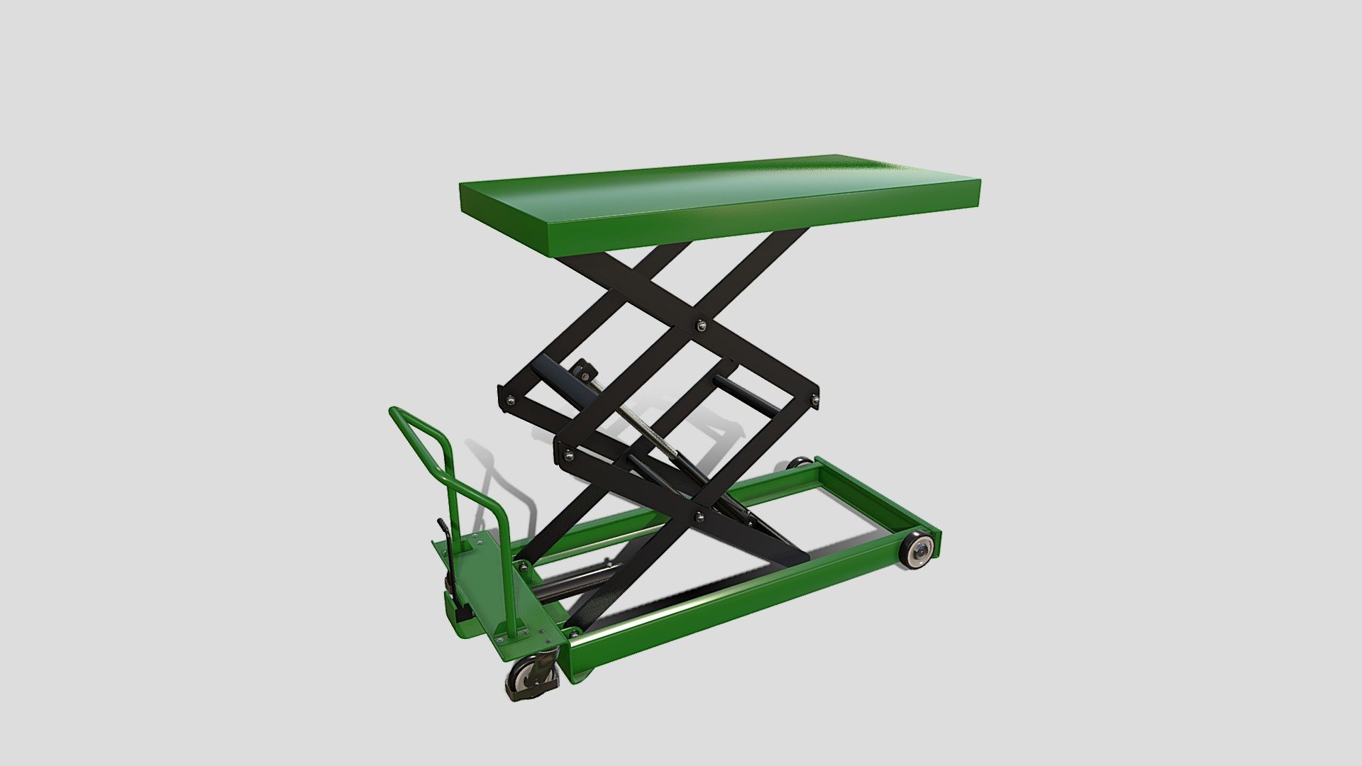 Scissor Lift Table Green - Buy Royalty Free 3D model by dragosburian ...