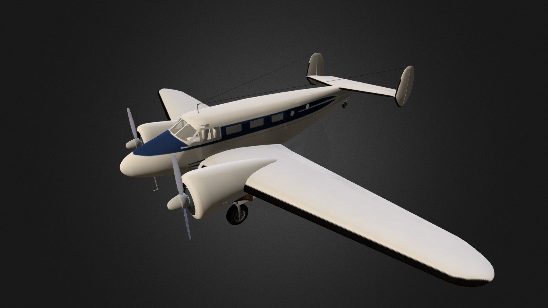 Beechcraft C18 S - Download Free 3D model by helijah [c494357] - Sketchfab