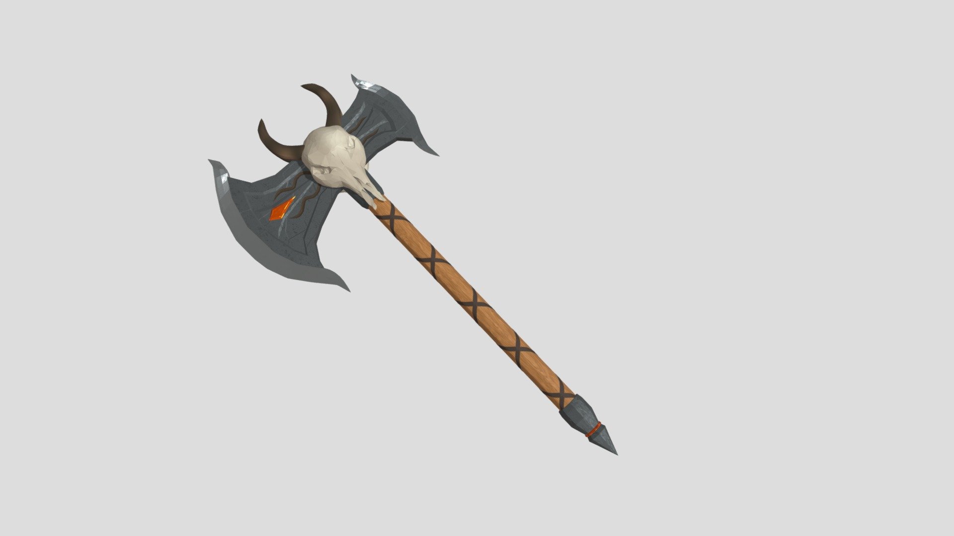 Cow Skull Battle Axe - 3D model by Justin (@justinsong) [c49457f ...
