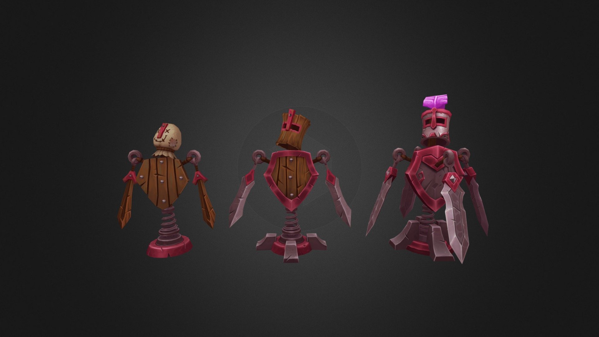 Training Dummies - 3D model by robbiereed [c497083] - Sketchfab