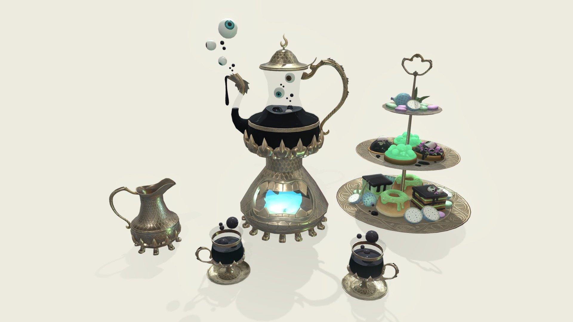 Crucible Tea and Cakes - 3D model by Holly Akrill (@hoppipolla ...