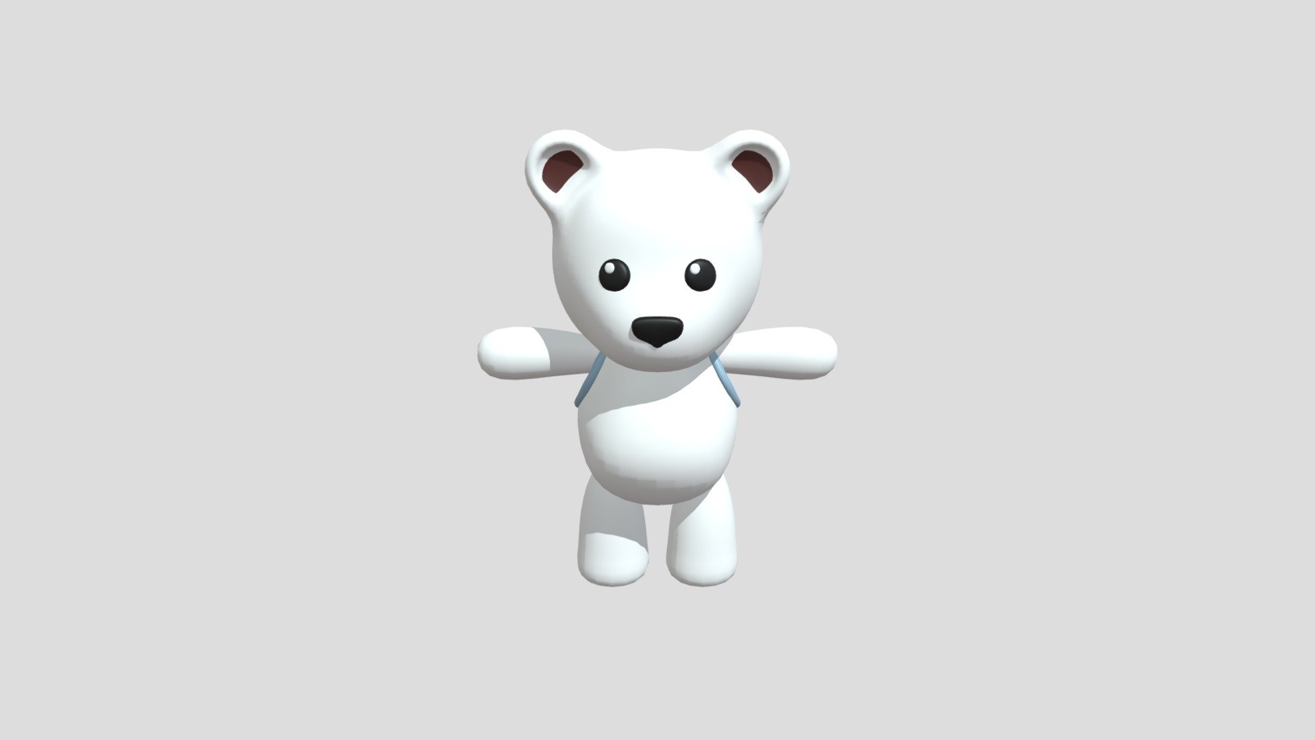 Cute Simple Bear 3D Model + Rigging - Download Free 3D model by ...