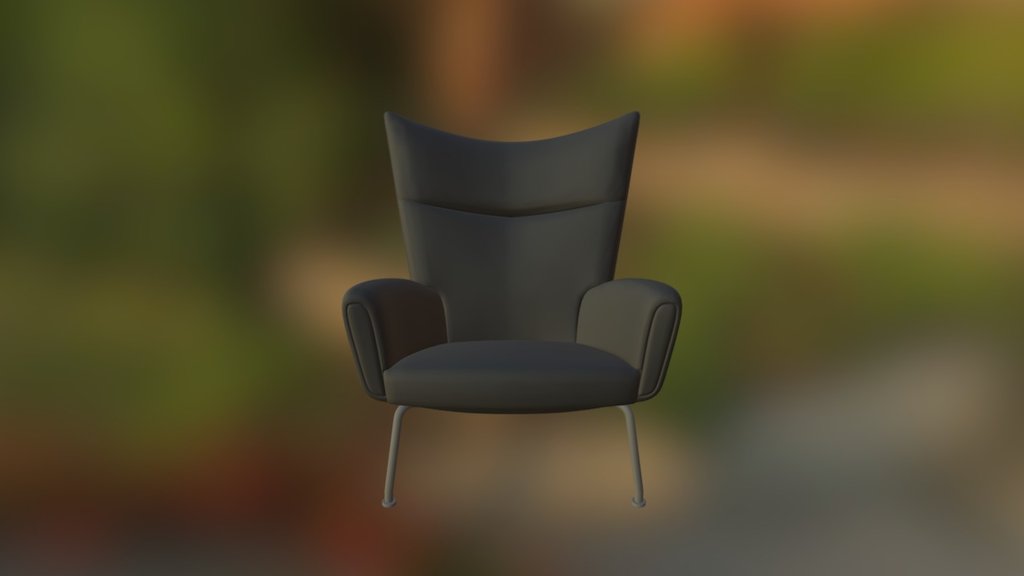 Wing Chair, Divina Melange - 3D model by . (@dianem) [c4a5df9] - Sketchfab
