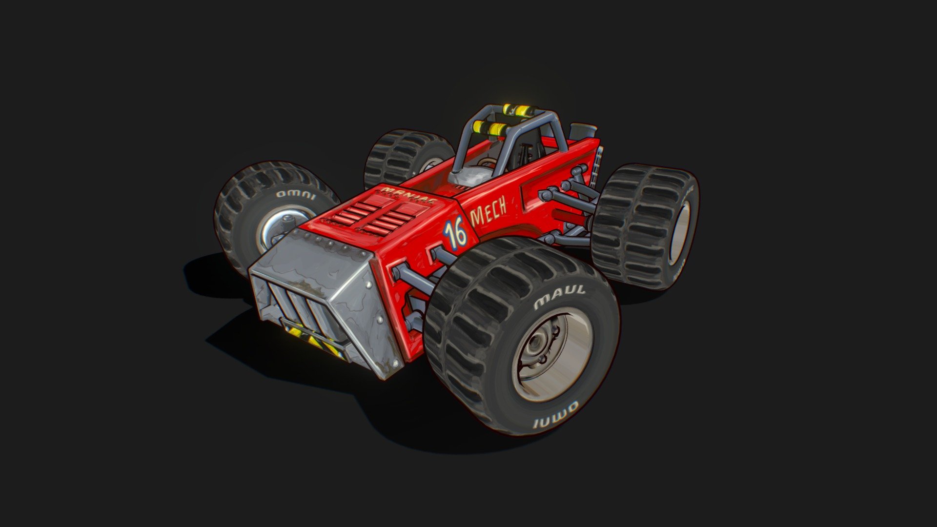 Cartoony Grunge Buster - Download Free 3D model by Jorma Rysky (@Rysky ...
