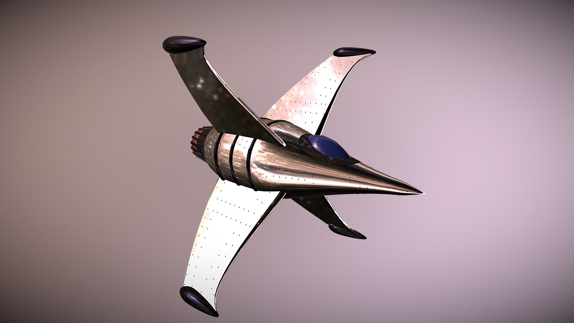 Low-Poly Retro Sci-fi Classic Rocket - Buy Royalty Free 3D model by ...
