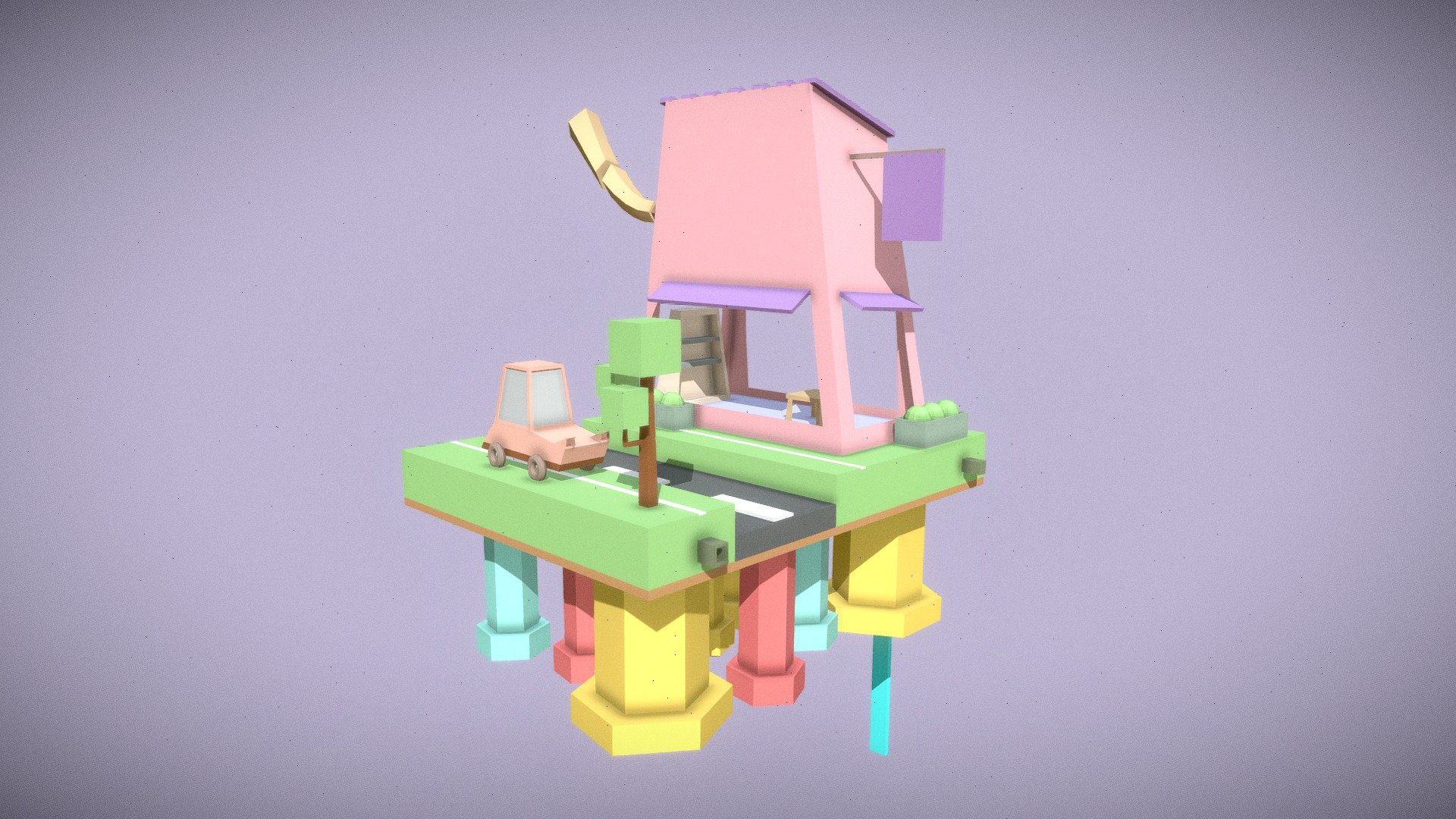 Floating Isle - 3D model by ESDA Solo (@solo2) [c4aac0c] - Sketchfab