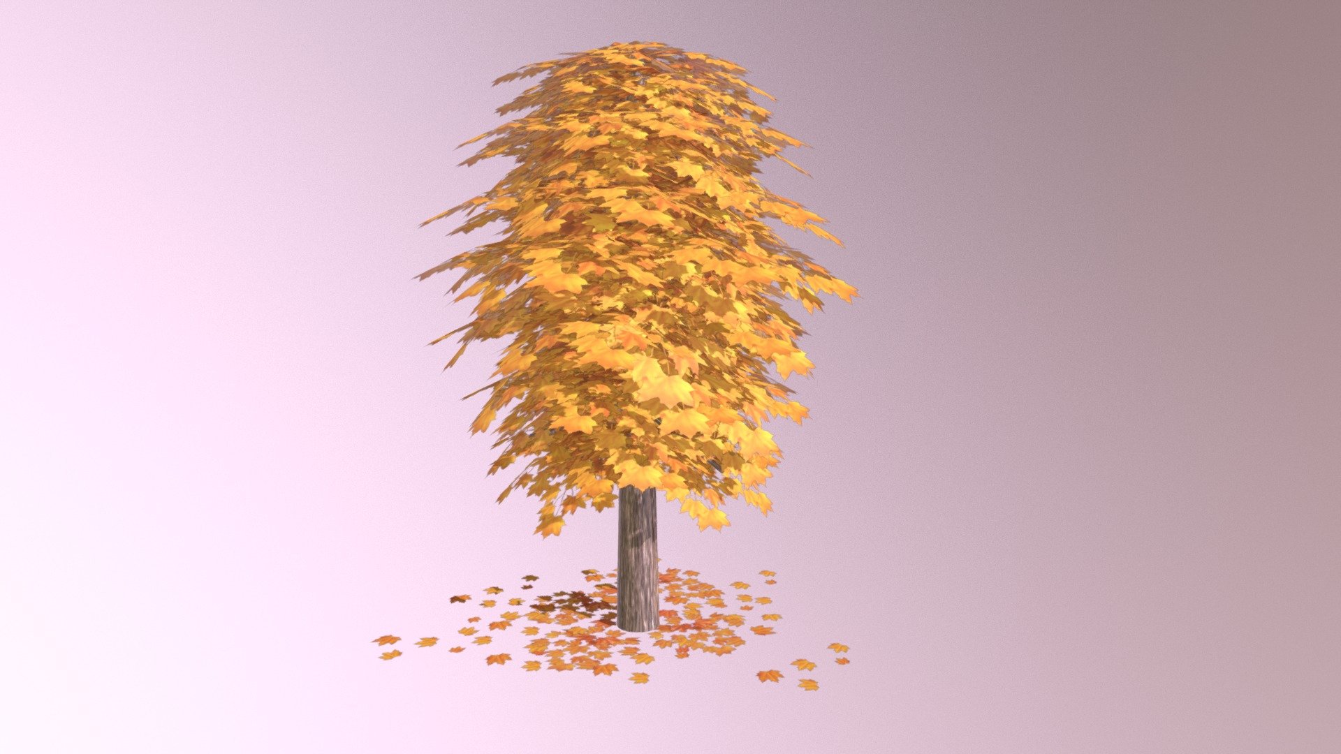 Yellow maple tree - 3D model by HannahKim (@JangMiMedia) [c4adb1a ...