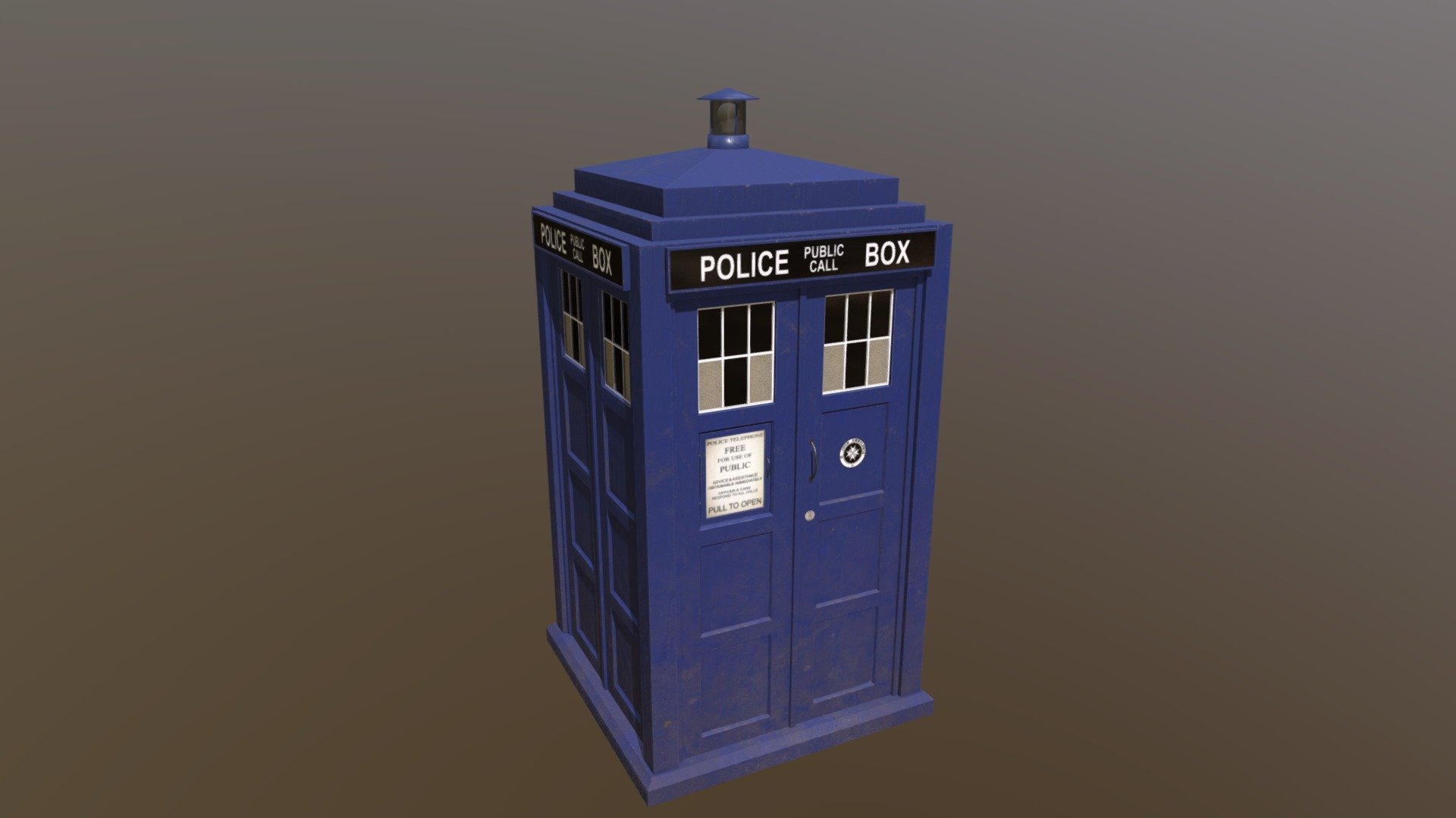 Police Box Tardis - 3D model by Evgeniy Khetagurov (@hetagkaty ...