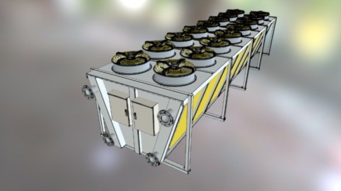 Dry Cooler - 3D model by torvalaar [c4b3915] - Sketchfab