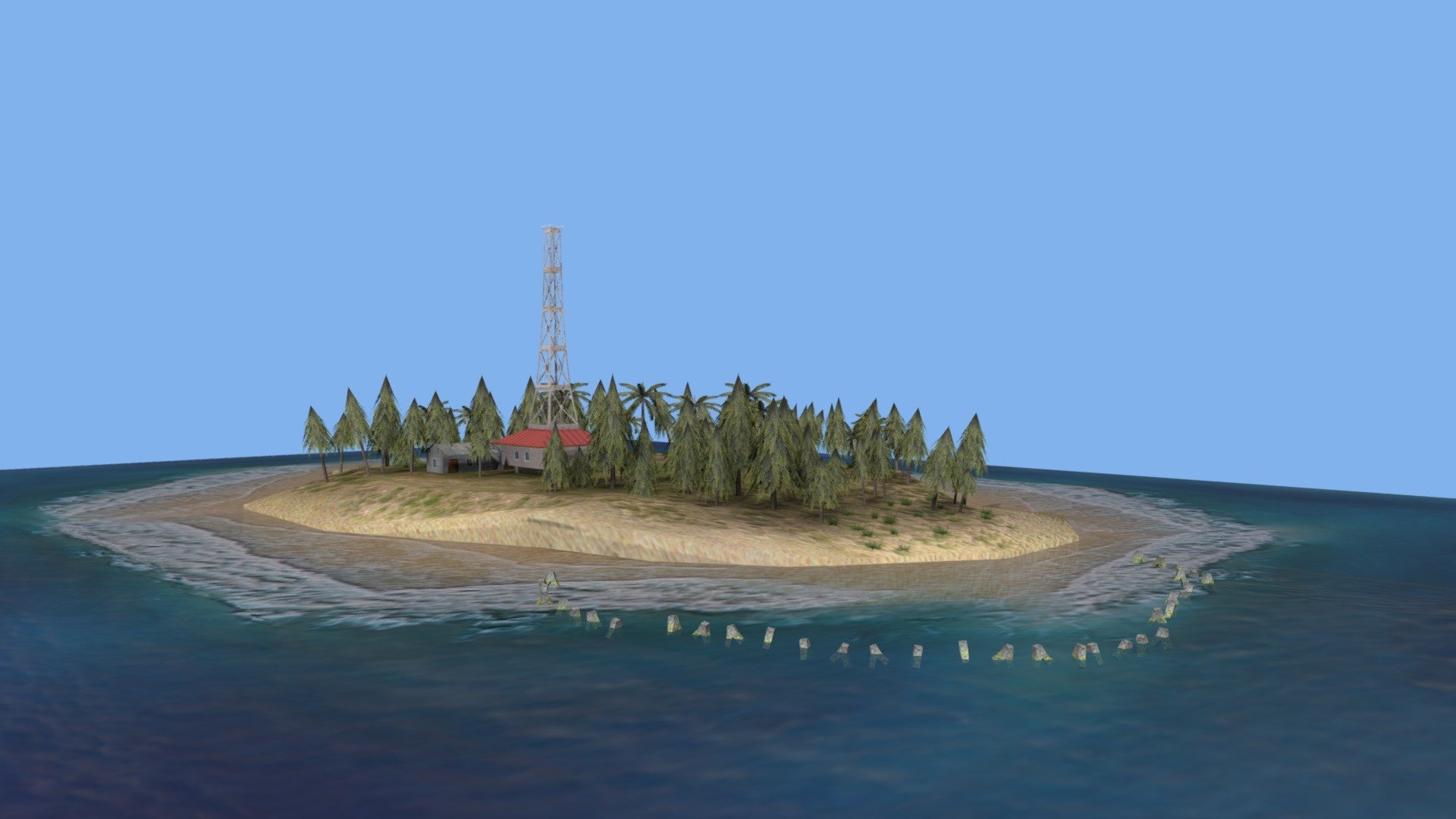 Tikus island (Pulau Tikus) - 3D model by Tengoa_Studio (@habibj ...
