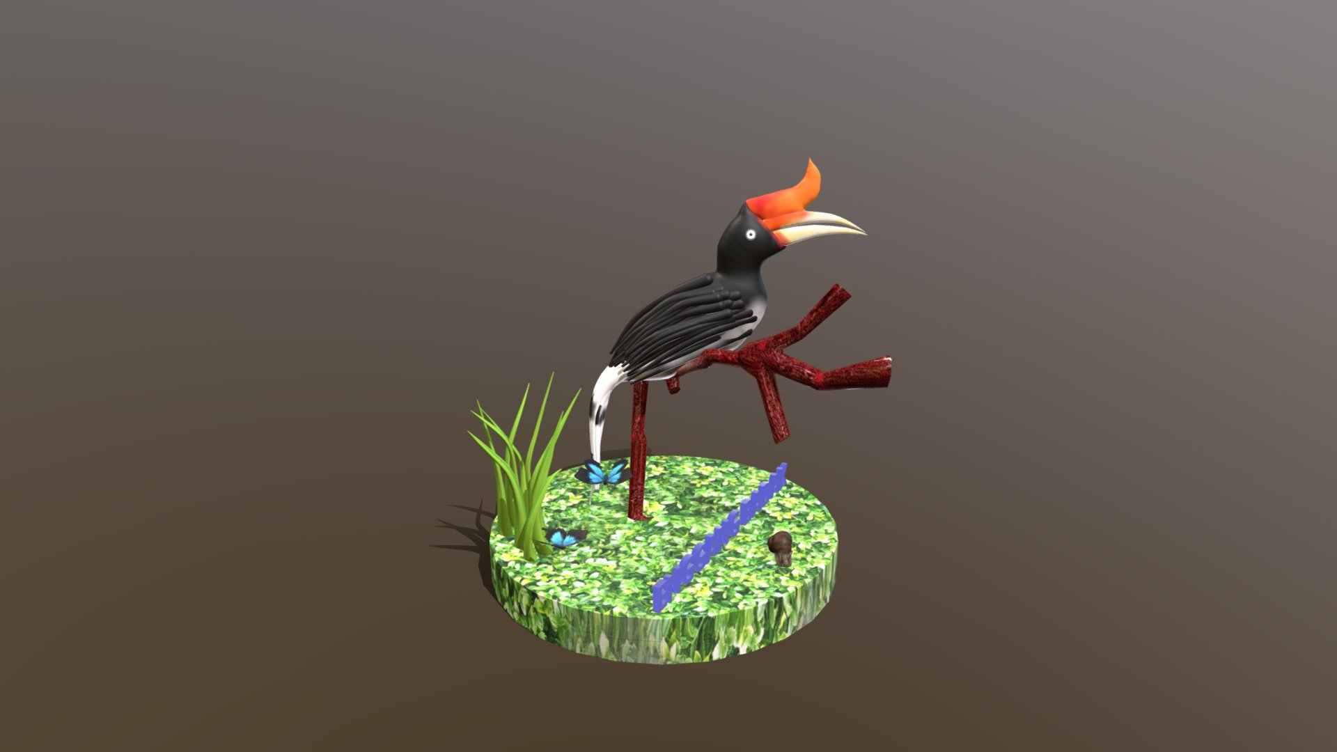 Enggang Badak - 3D model by hafizhshahab [c4bae1f] - Sketchfab