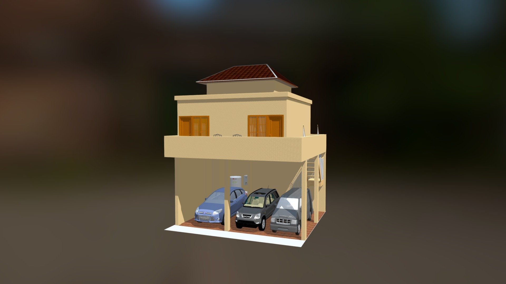 Garage 3D 2 - 3D model by adhimatera [c4bbe94] - Sketchfab