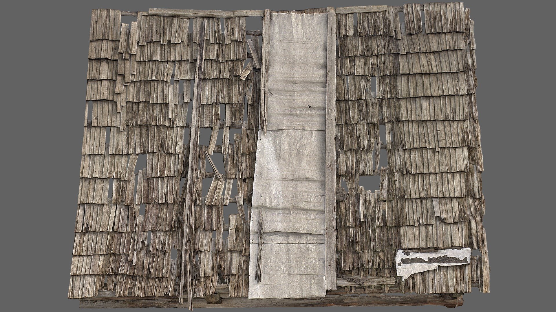 decayed wooden shingle roof A3 - Buy Royalty Free 3D model by Оrрндп ...