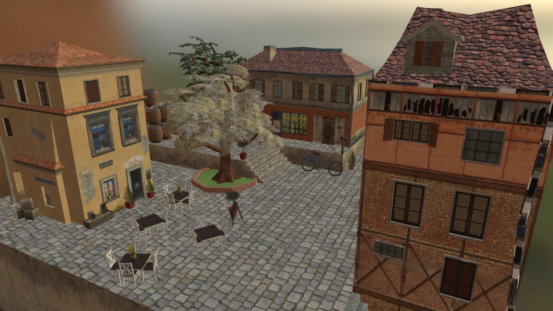 City Scene - 3D model by dariia.kornilenko [c4be25e] - Sketchfab