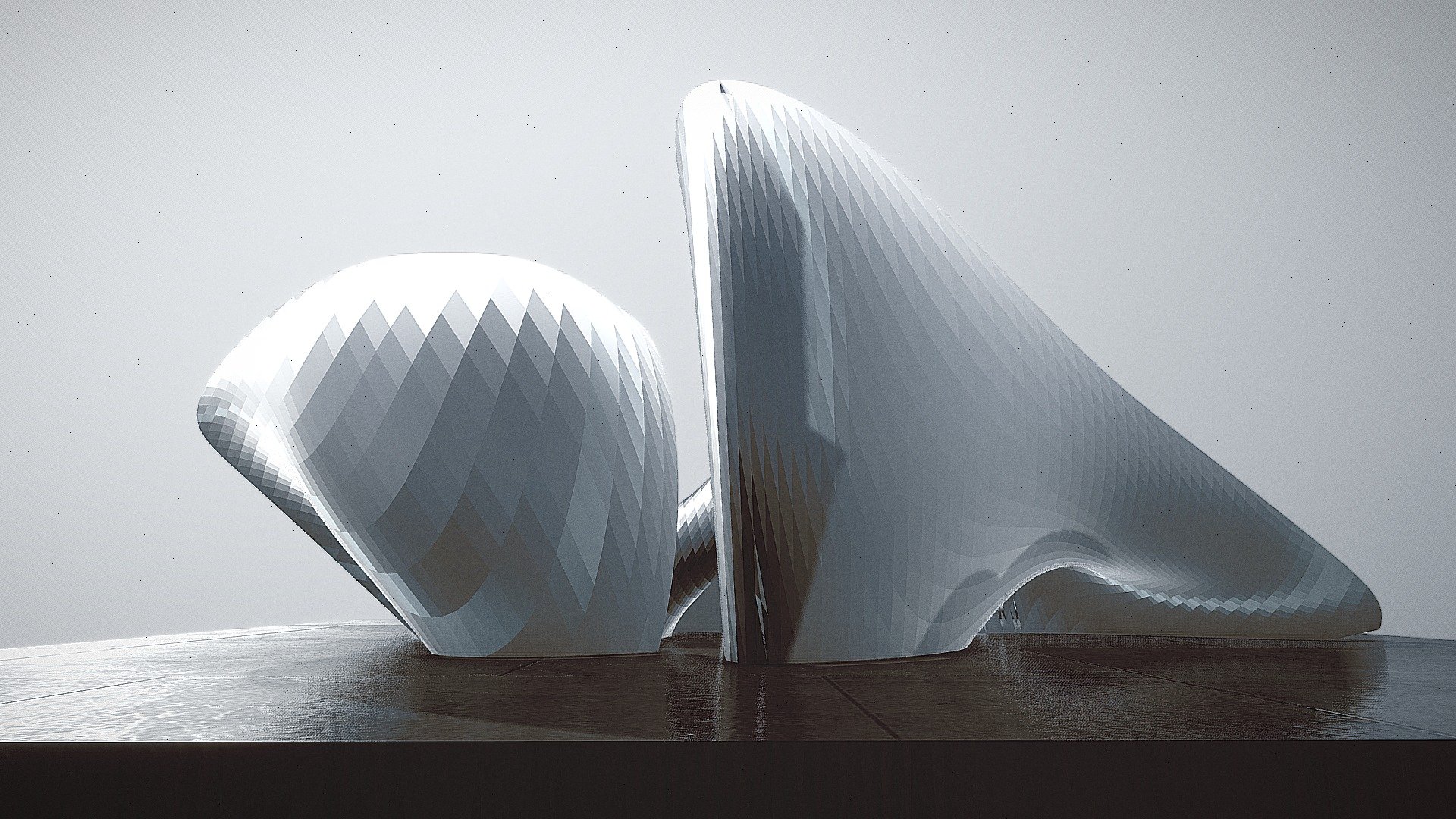 Twisted Metallic Sculptures - 3D model by TRYFIELD [c4c1349] - Sketchfab
