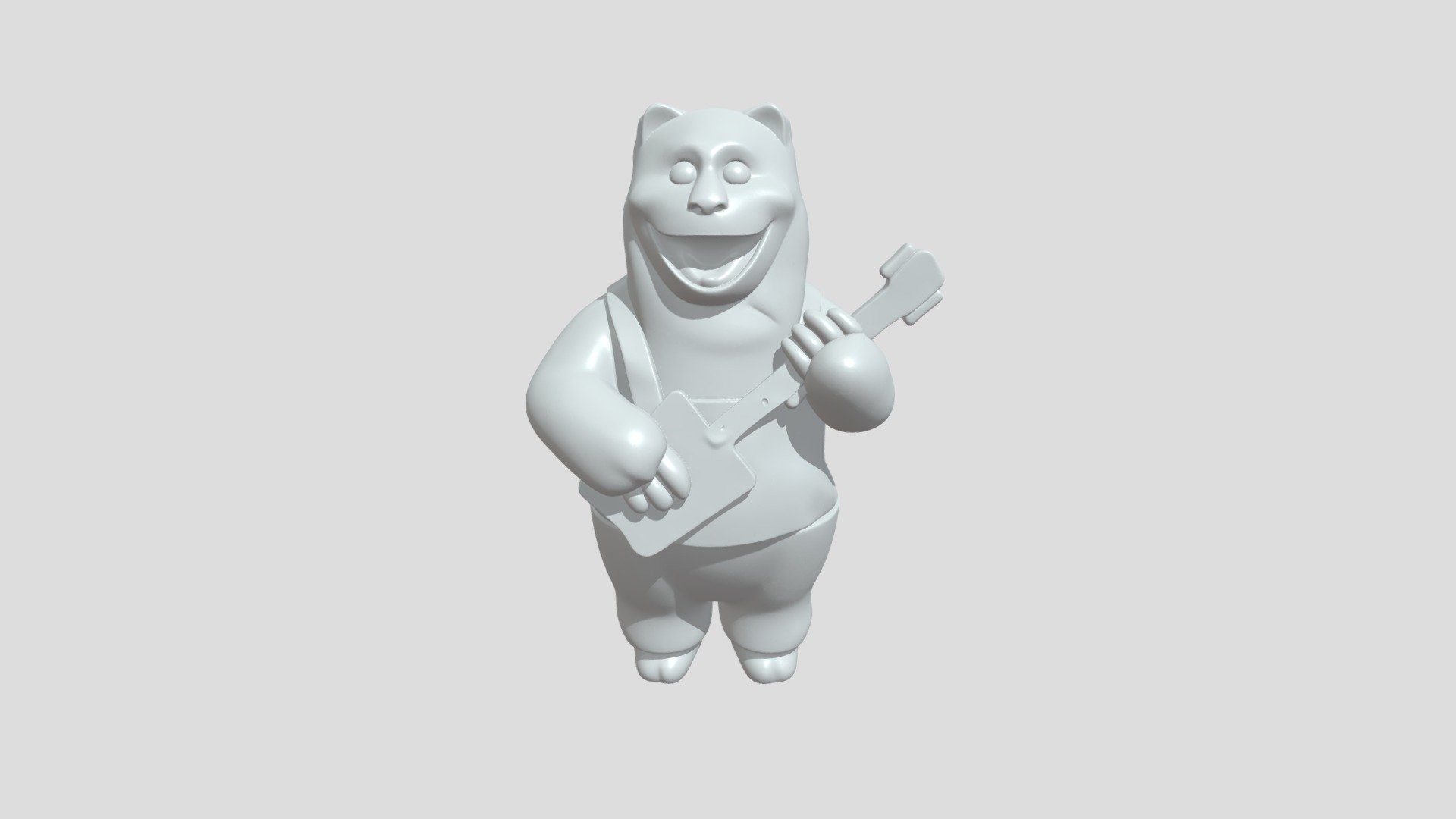 Bear playing guitar in overalls - 3D model by caueleo06 [c4c4c02 ...