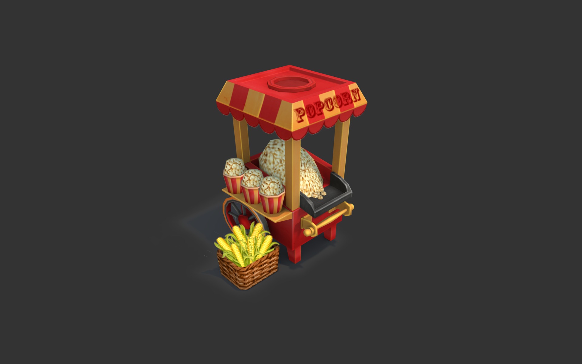 Popcorn - 3D model by Serhii (@lokitemplar) [c4c915f] - Sketchfab