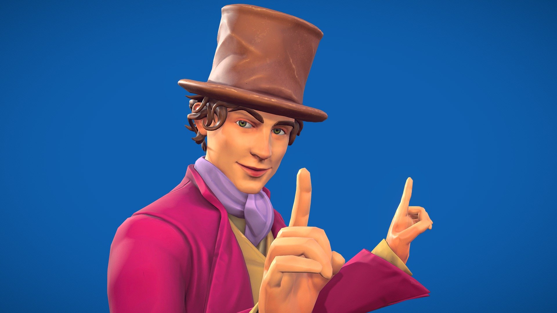 Willy Wonka - 3D model by Rumen Petrov "Gumbata" (@rumenpetrov.6 ...