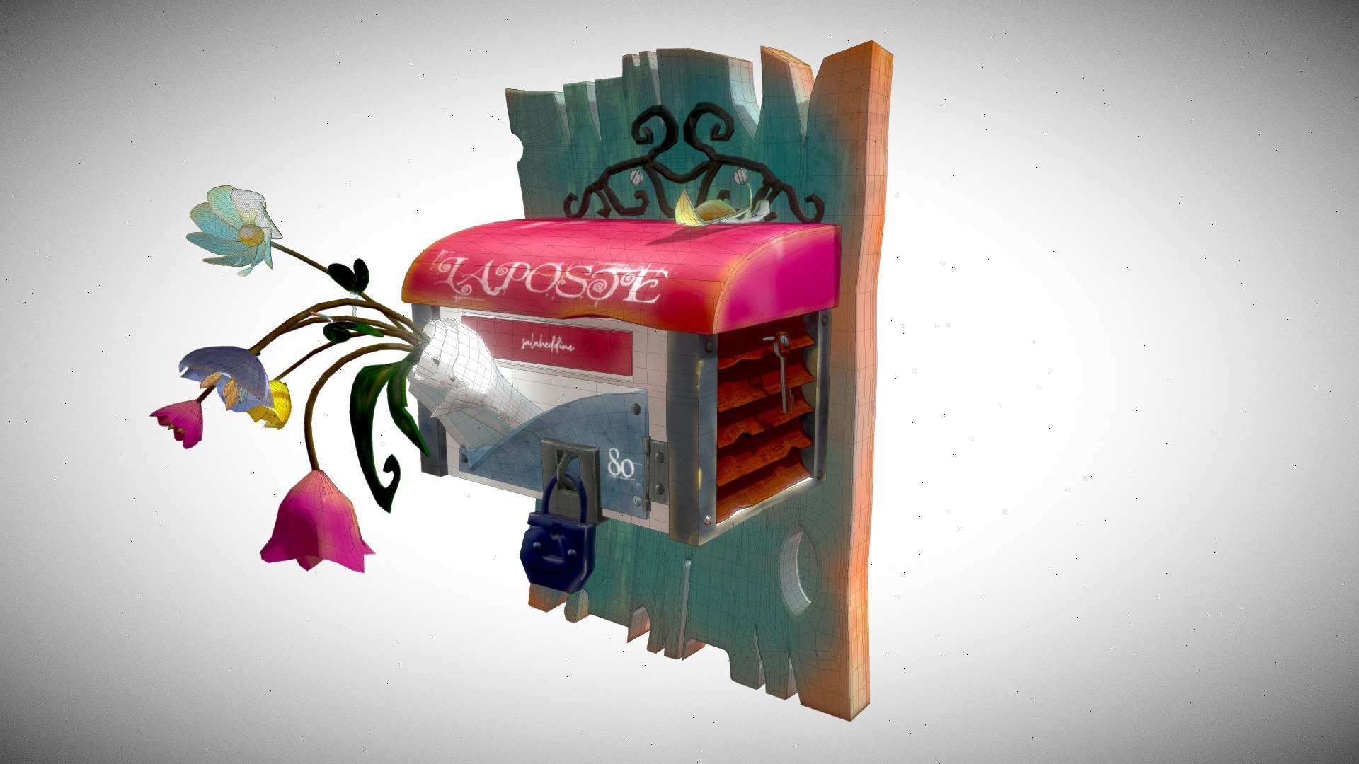 mail box prop - game asset - 3D model by moravides [c4d3615] - Sketchfab