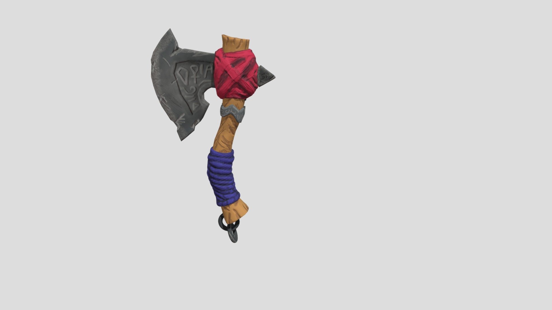 Battle Stylized Axe low-poly 3d model game-ready - 3D model by ...