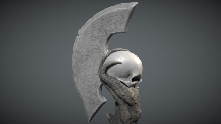 Wormskull Axe - 3D model by erik.carlos [c4d5a4f] - Sketchfab