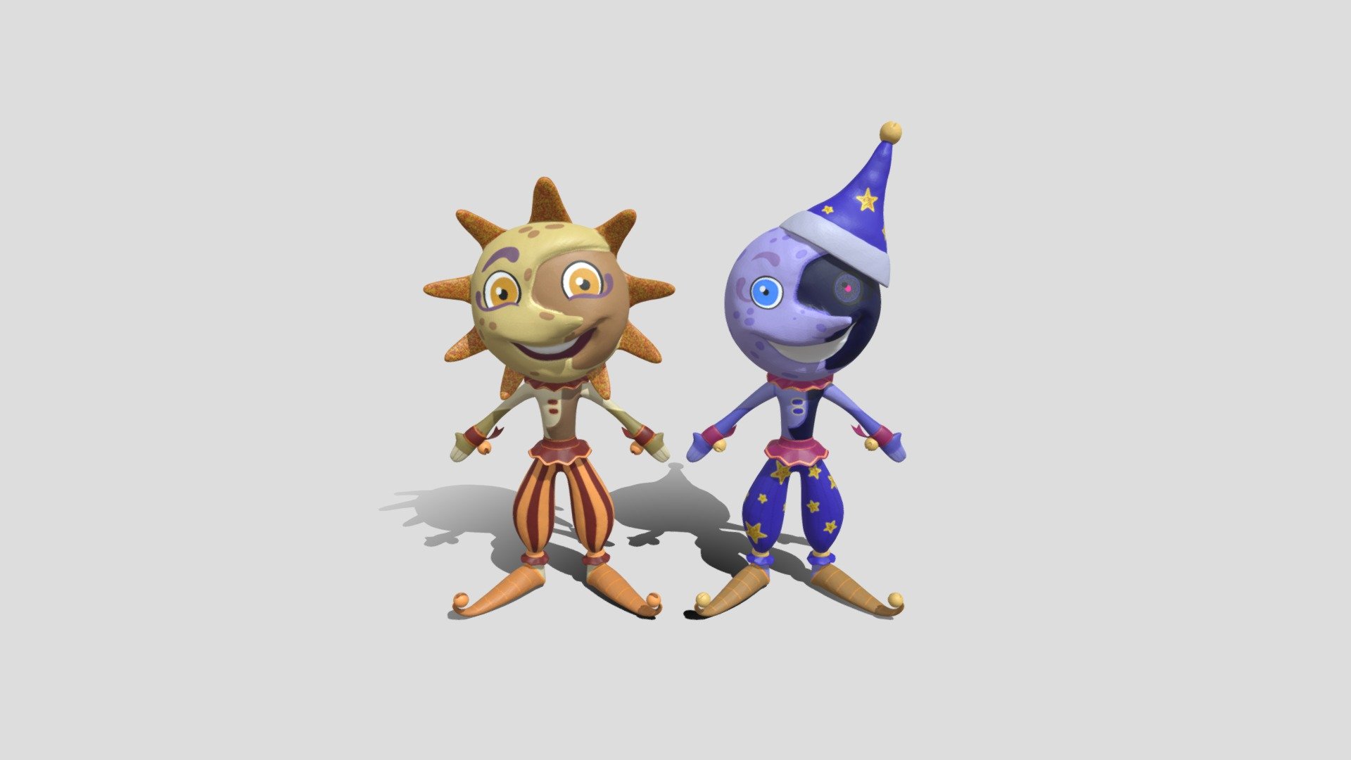 security breach sun and moon plushies - Download Free 3D model by ...