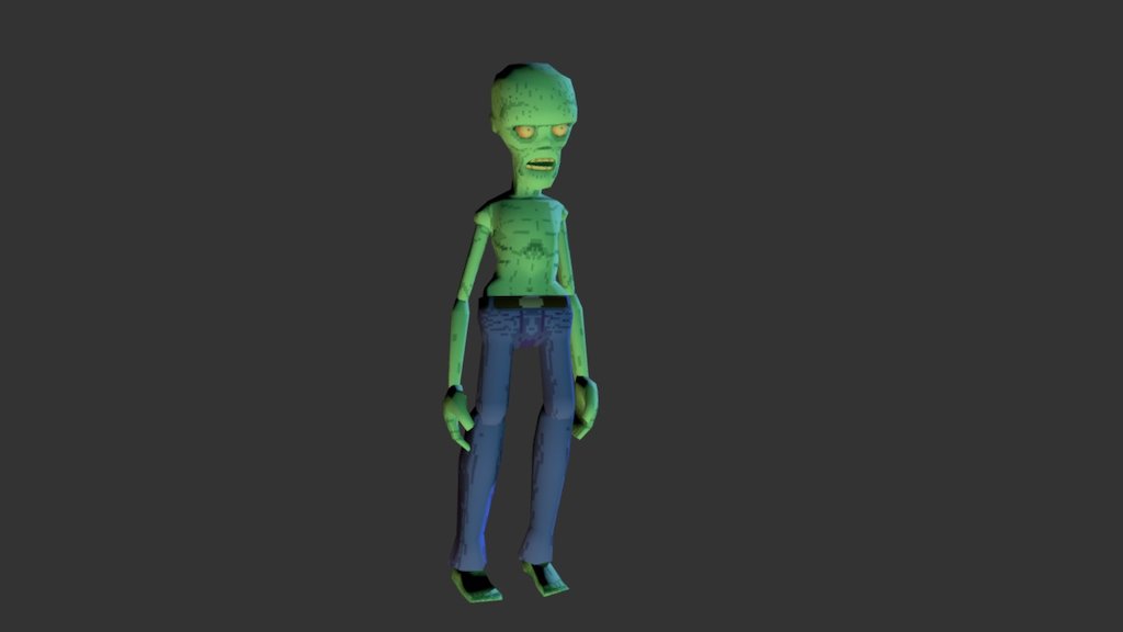 Pixel Zombie - Idle - 3D model by Boemiz [c4d7397] - Sketchfab