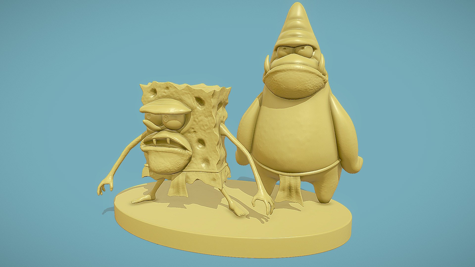 Spongebob Squarepants For 3d Printing Buy Royalty Free 3d Model By Crazysculptor C4d9205