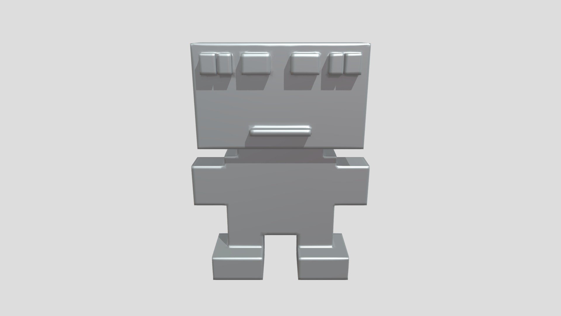 pixel art blue character - 3D model by cheemsloso21 [c4deea8] - Sketchfab