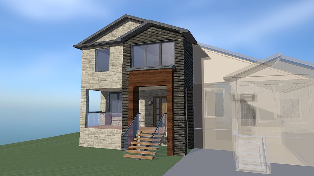 08-89 Front Porch Opt5 01282016 - 3D model by Cadaxx Design (@cadaxx ...