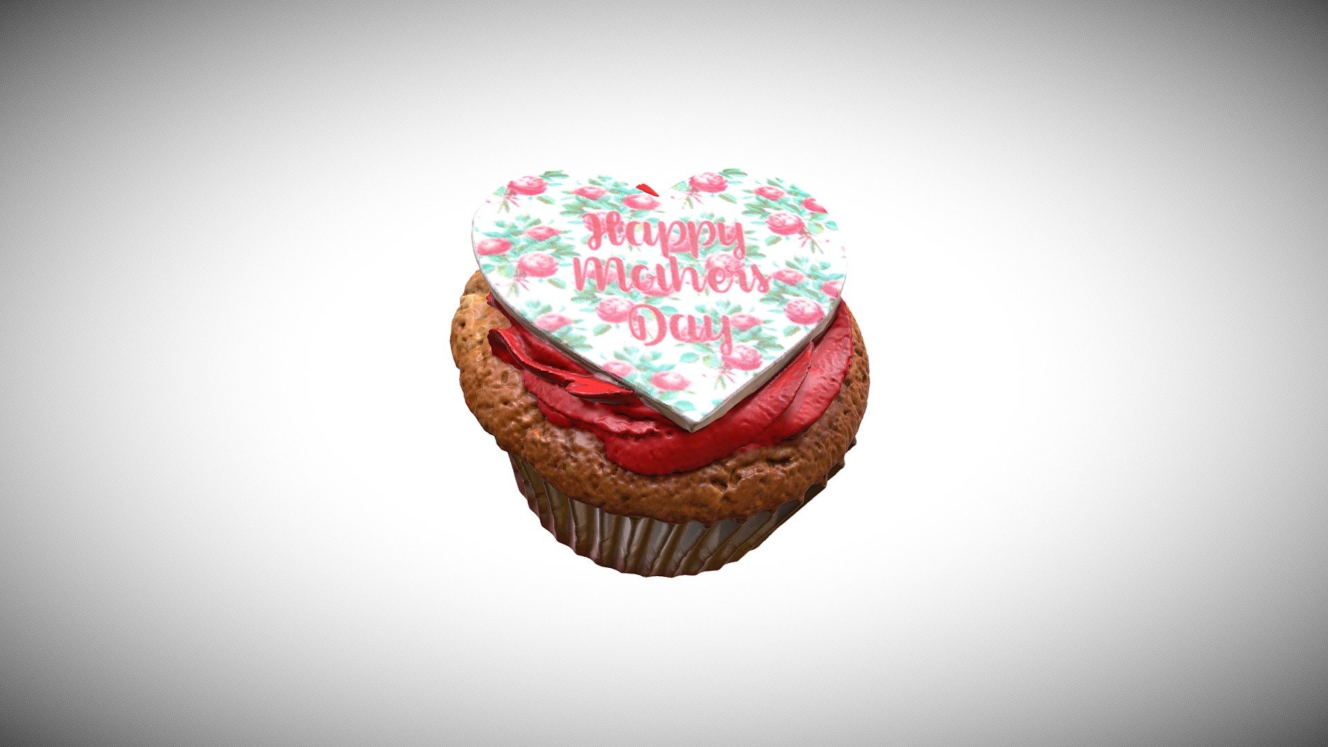 Mothers Day Cupcake - 3D model by CSL_Alex [c4e798f] - Sketchfab