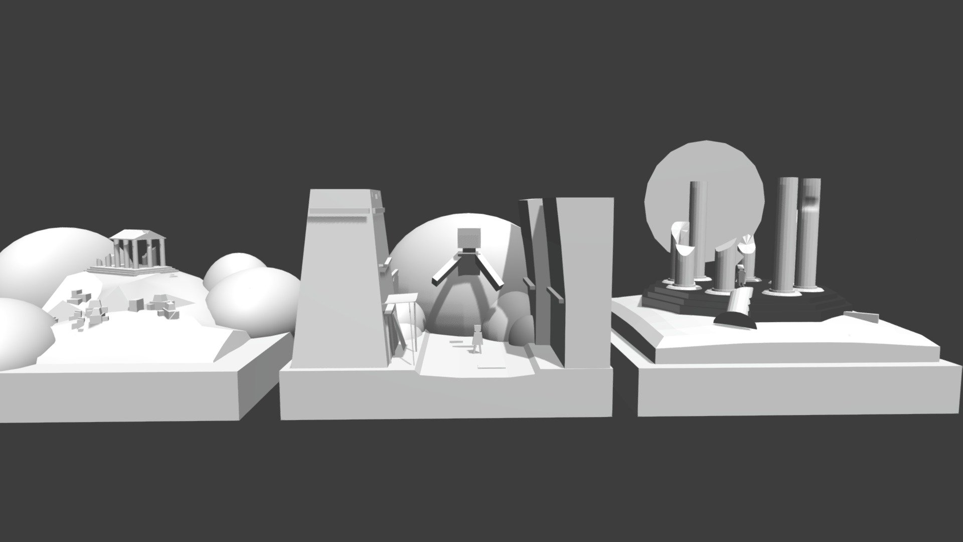 Blockout concept milestone 1 - 3D model by Fleur van de Sande ...