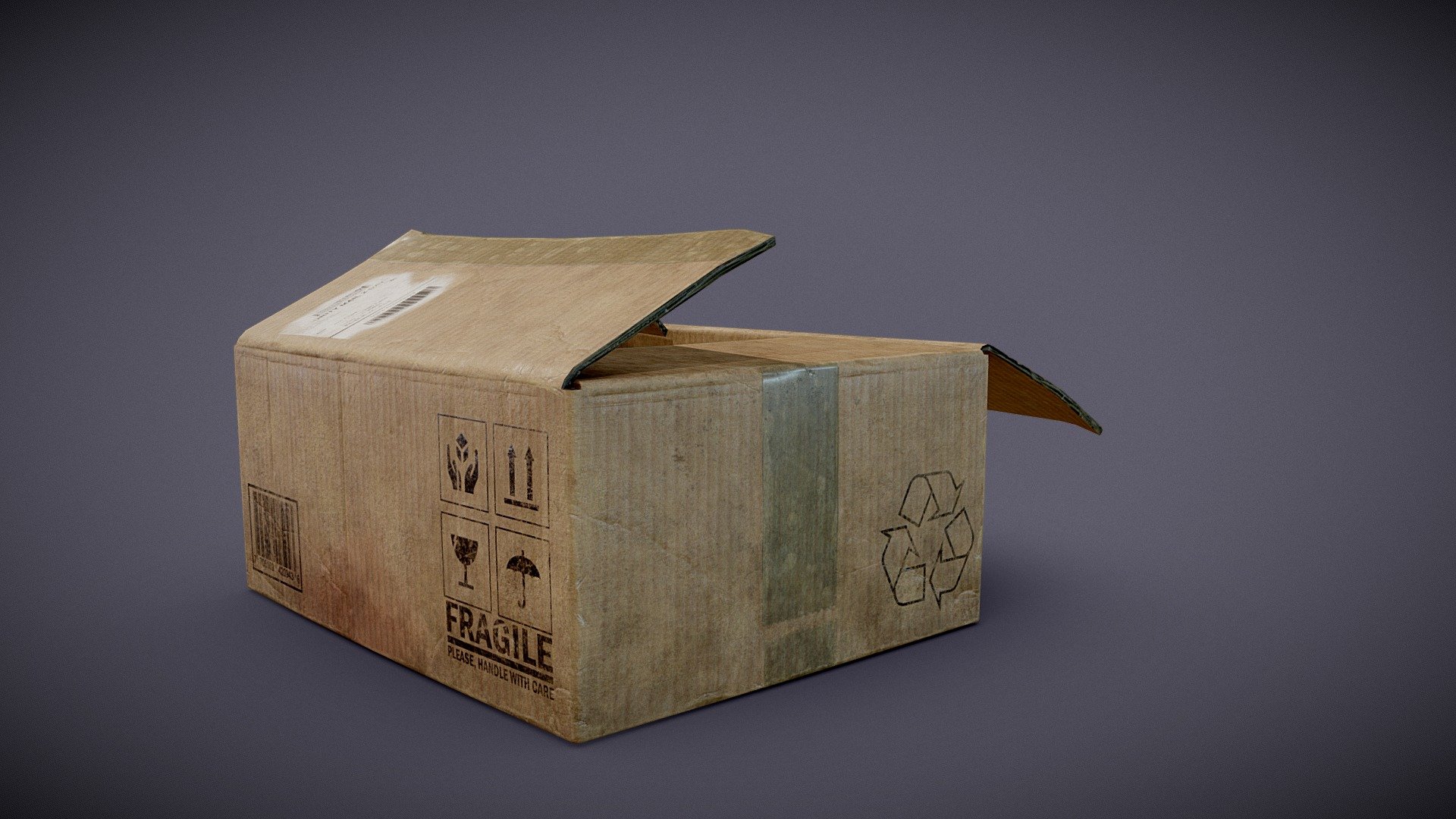 Cardboard Box - Download Free 3D model by Dmitriy Korotkov ...