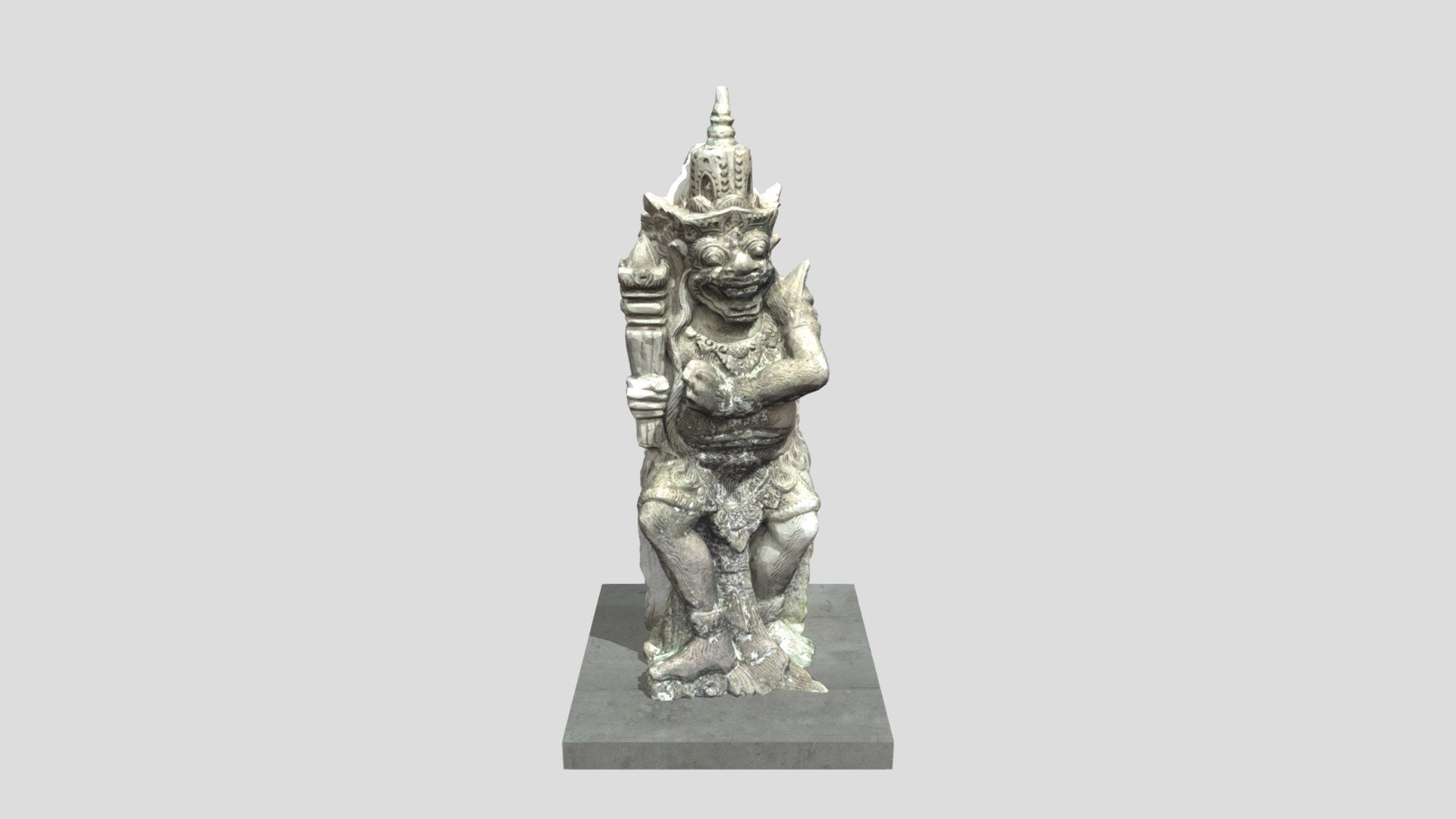 Patung Penjaga Senjata Gada - Download Free 3D model by Puri Agung ...