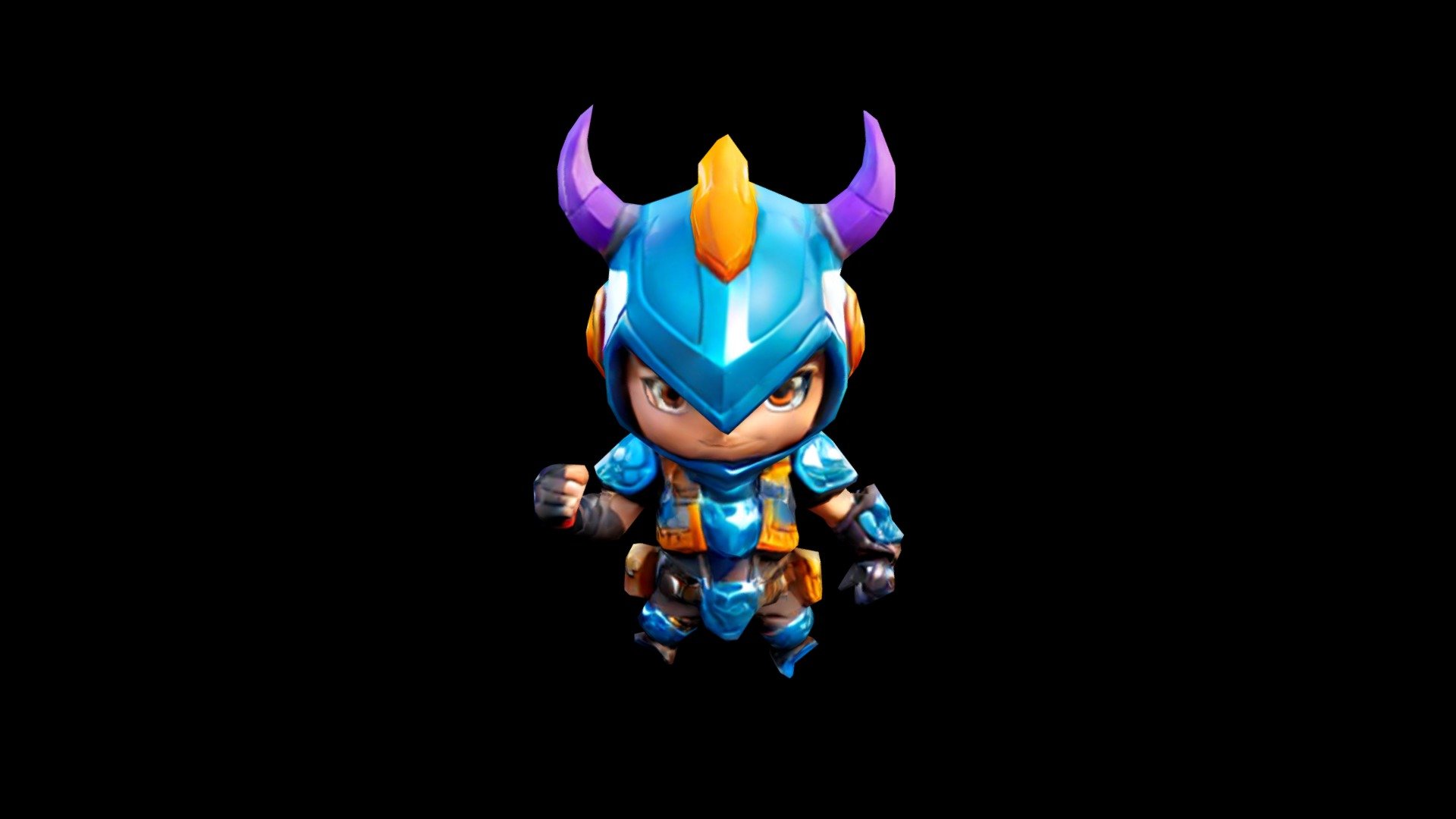 "Mobile video game character standing heroically - Download Free 3D ...