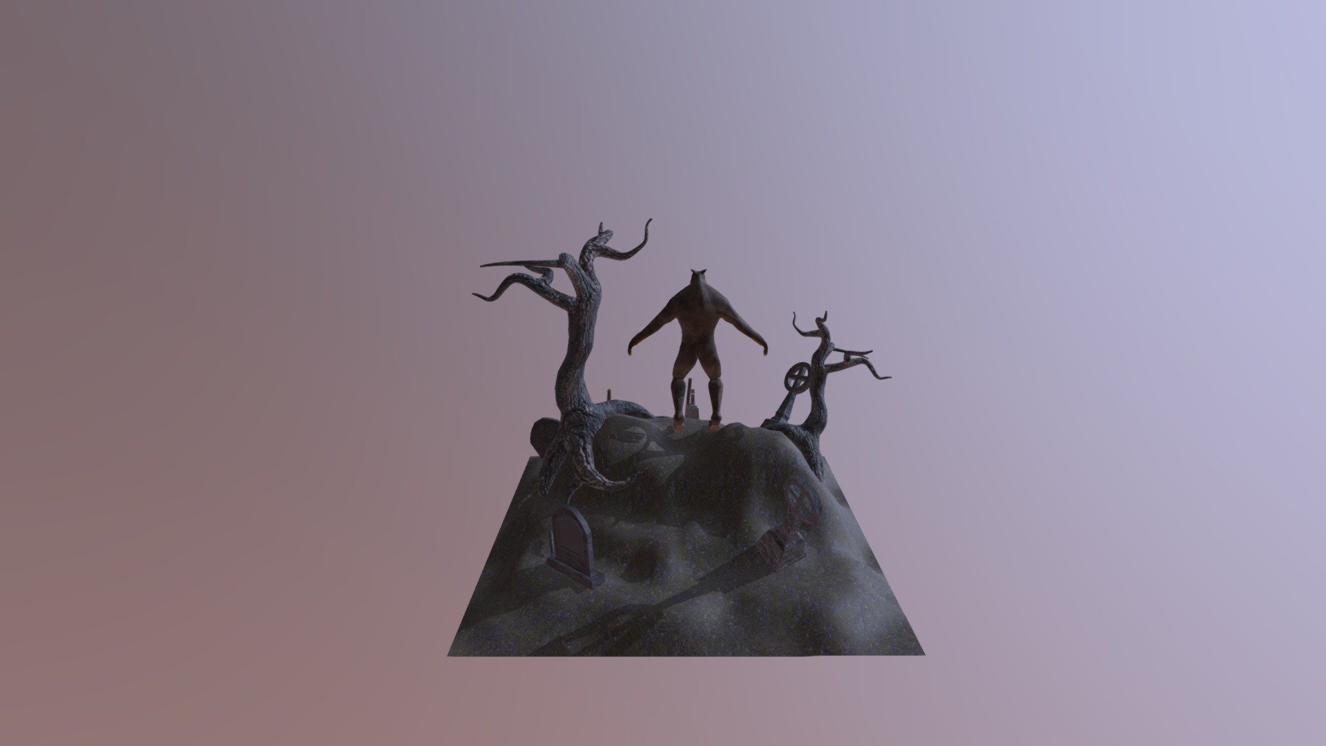 werewolf in a graveyard - Download Free 3D model by lexter1808 [c4f7245 ...
