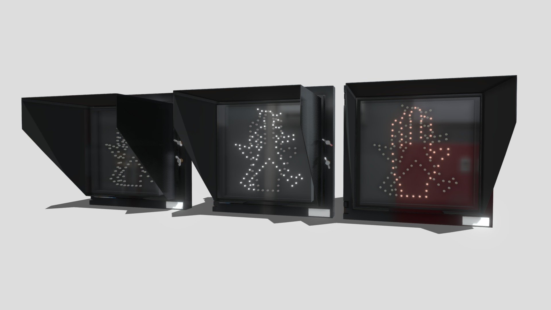 10-inch LED Foxtran Pedestrian Signals - 3D model by Signalrenders ...