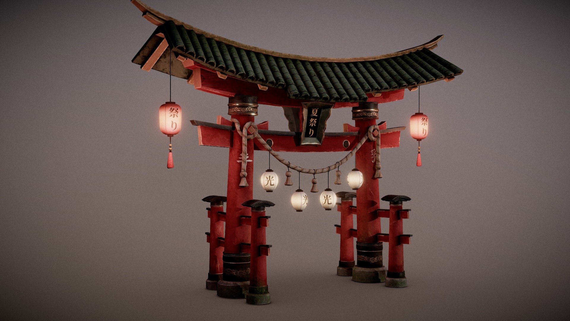 Japan Torii Gate - 3D model by LegendsVR (@legendsvrc) [c4ff513 ...