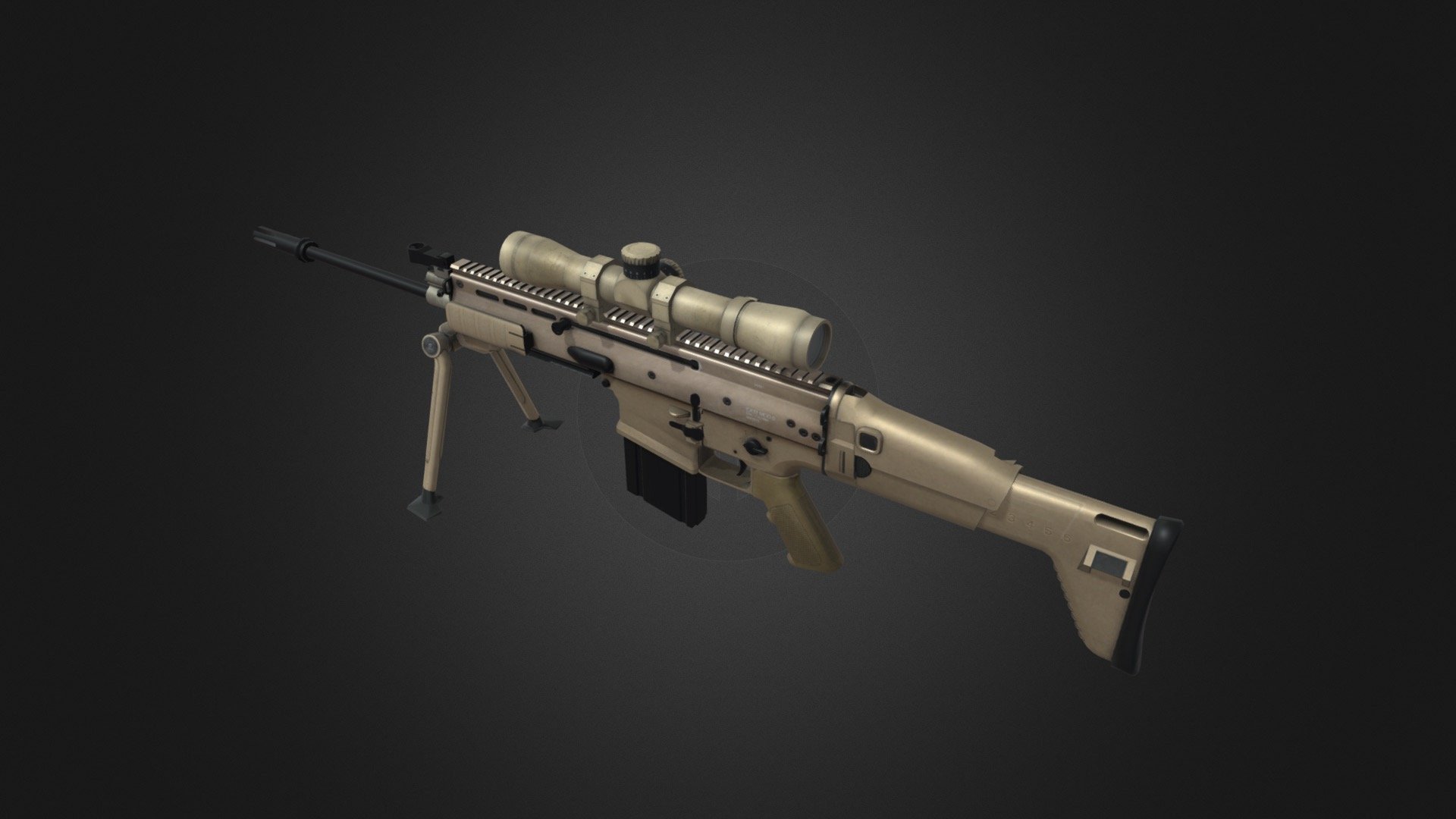 MK17- Sniper-rifle-3d-model - 3D model by llllline [c500e4f] - Sketchfab