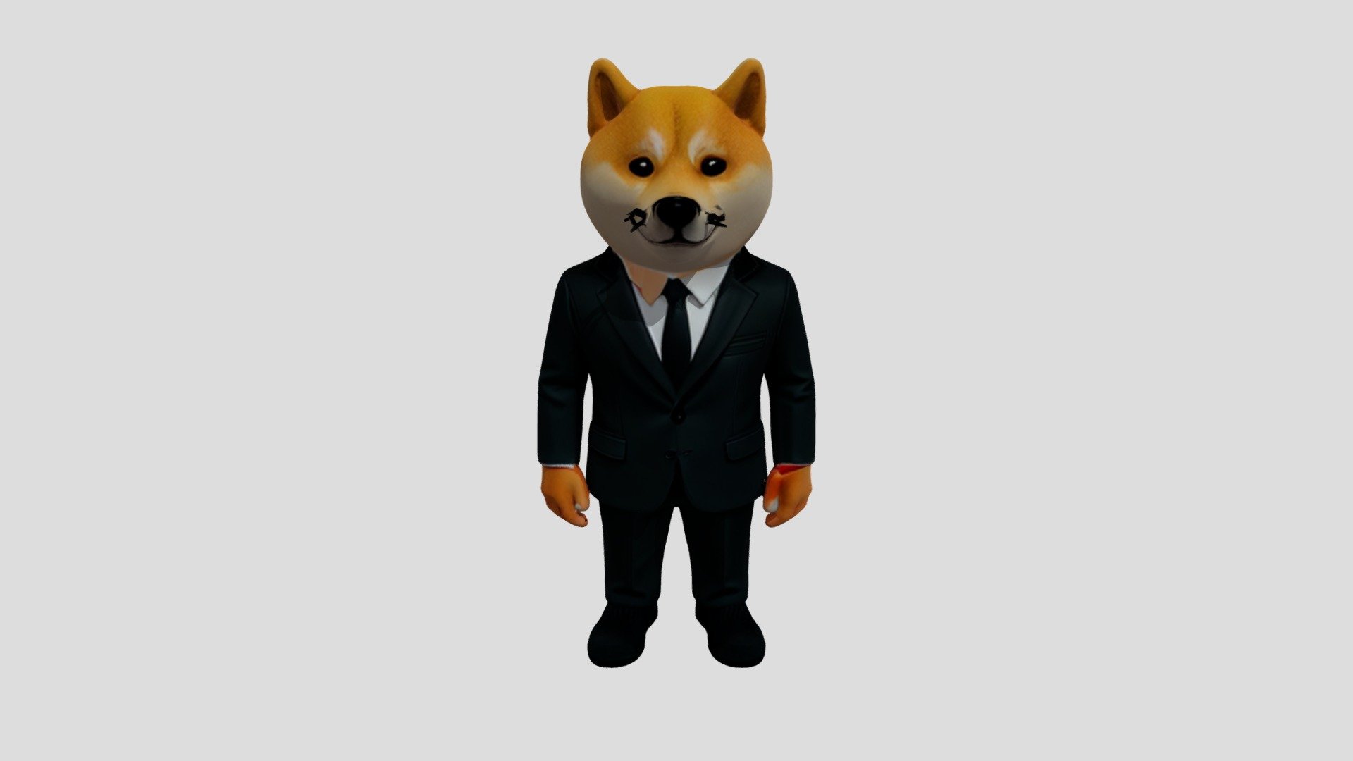 Suited doge figure - Doge Jones Industrial - Download Free 3D model by ...