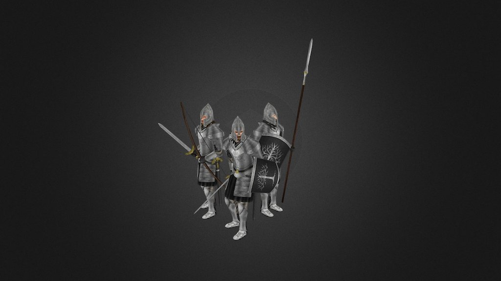 Gondorian Soldiers Upgrade 2 - 3D model by Pyrosh [c5028b2] - Sketchfab