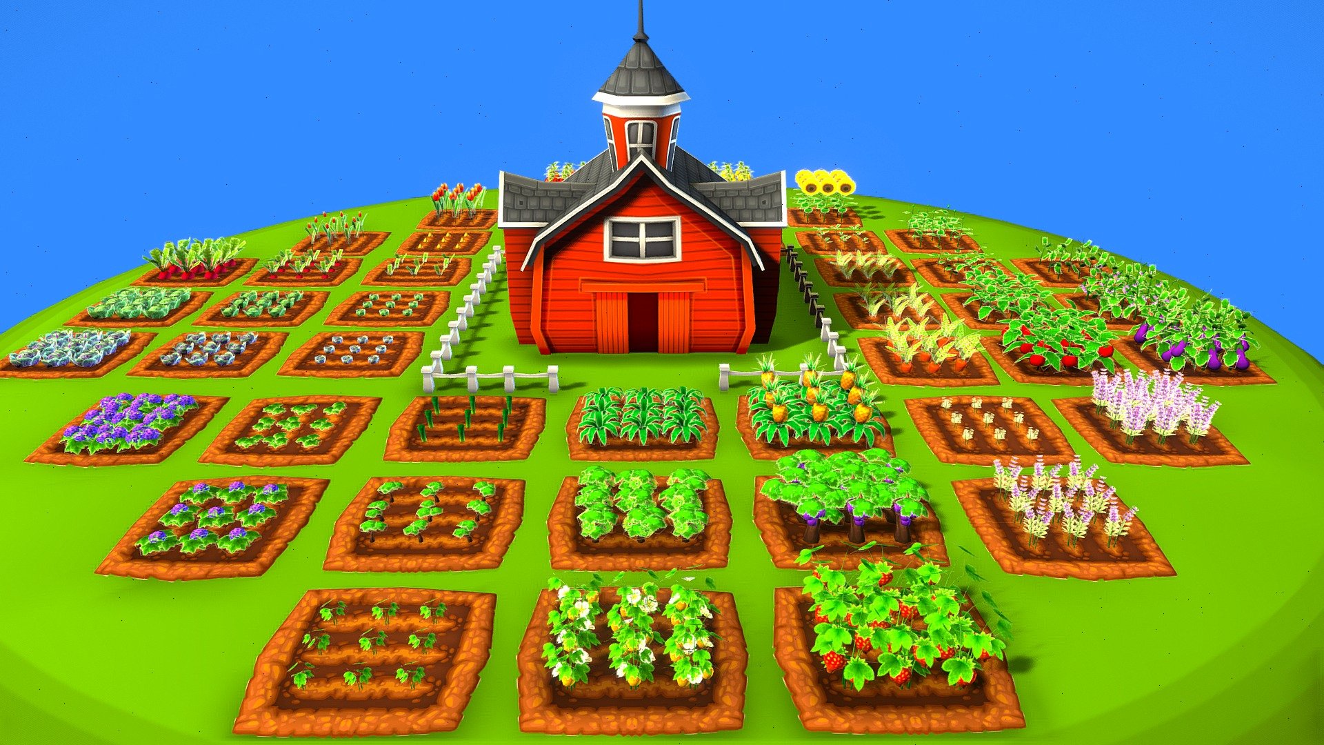 Happy Cartoon Field - Buy Royalty Free 3D model by souchenki [c504469 ...