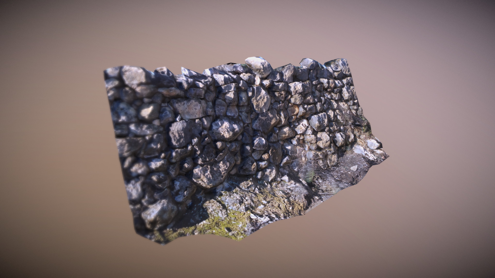 Photogrammetry low poly stone wall - Download Free 3D model by vicente ...