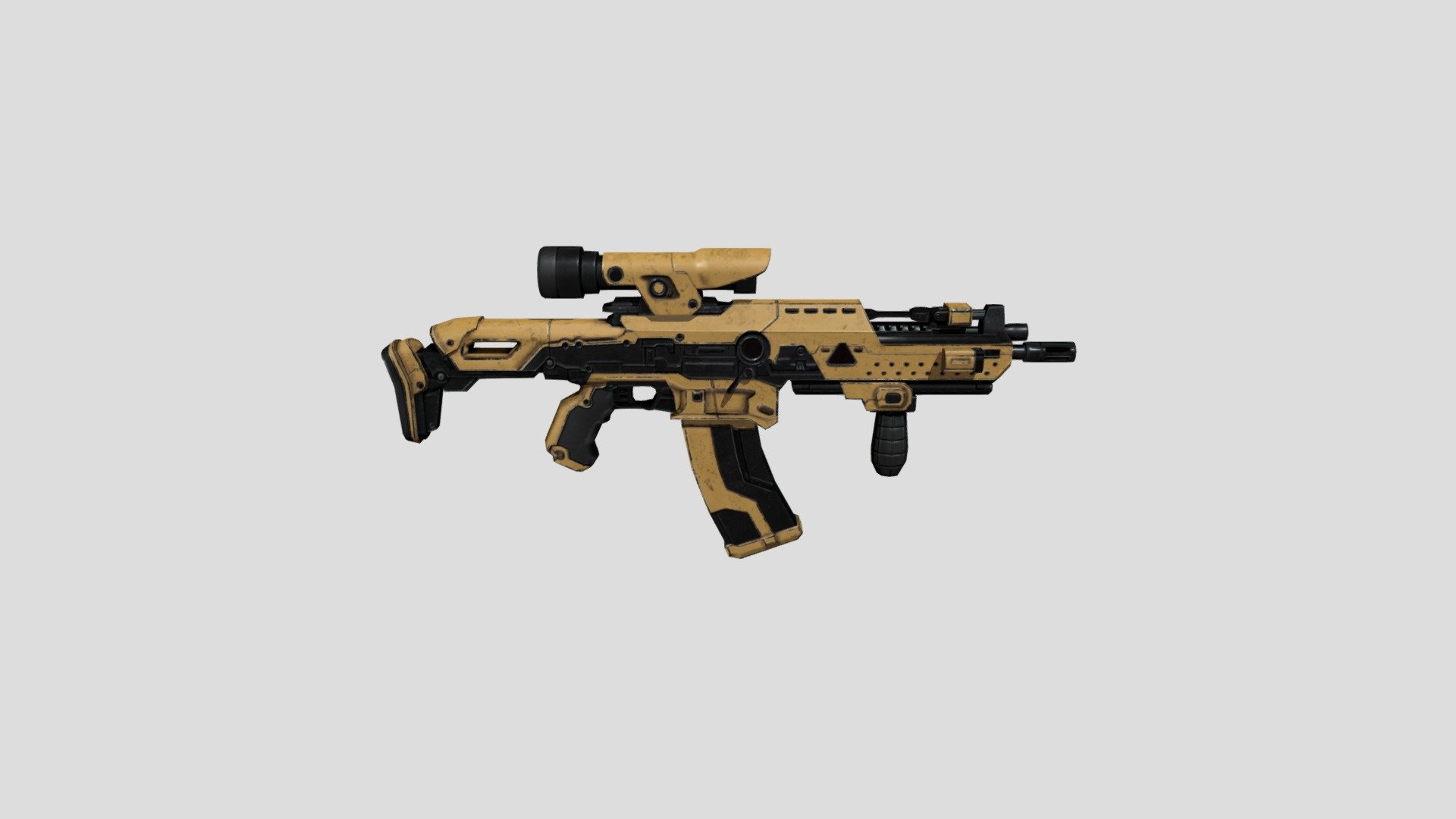Sci- Fi Assault Rifle - 3D model by oj5416 [c5061b9] - Sketchfab
