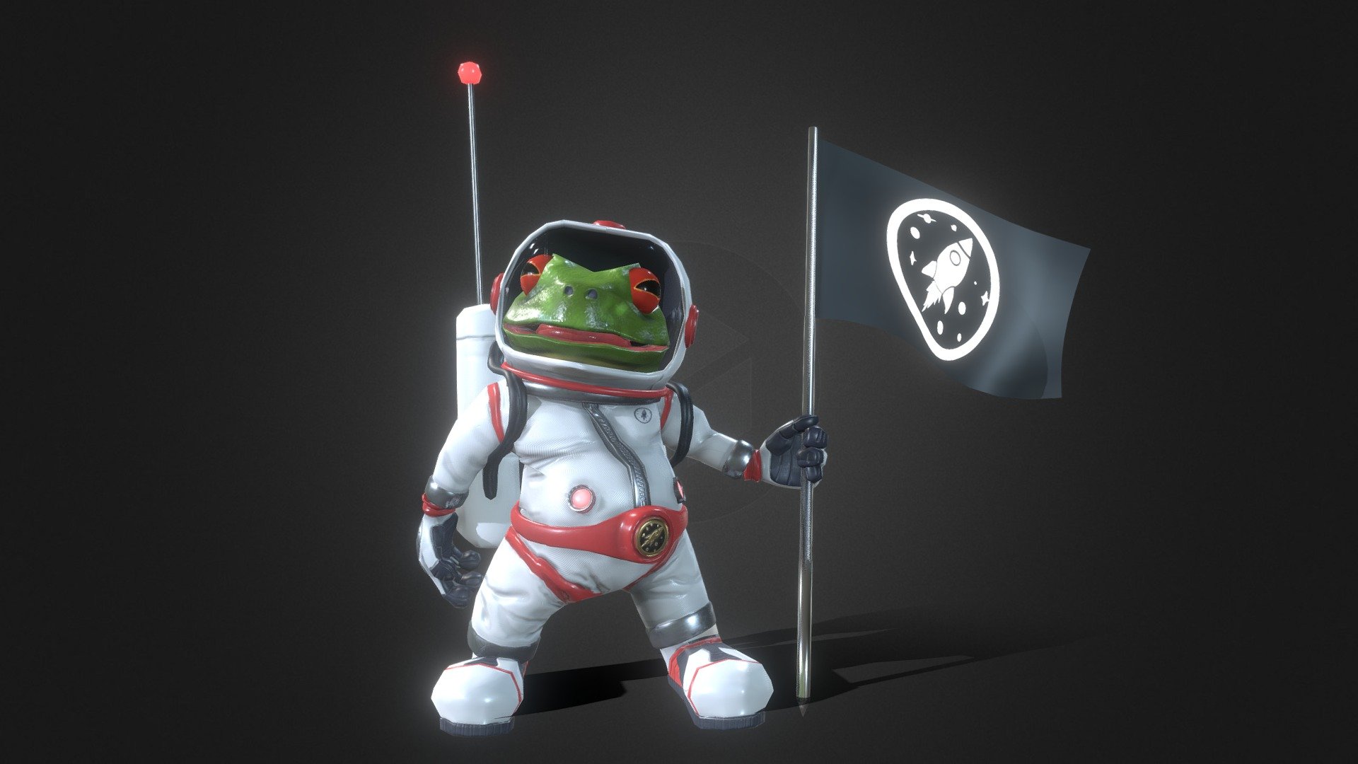 Astro Frog - 3D model by Nello (@Bodaro) [c50d0fe] - Sketchfab