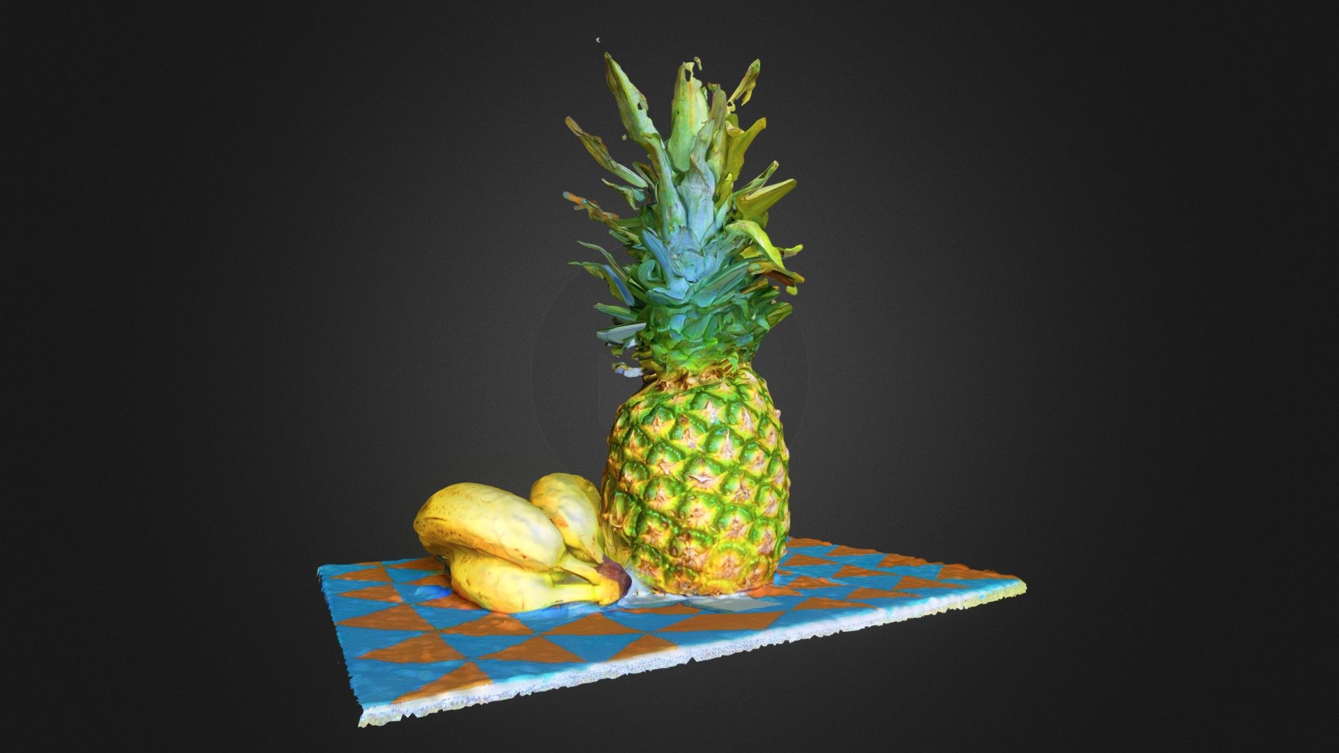 Ananas e banane - 3D model by antoniorafanelli [c50ed64] - Sketchfab