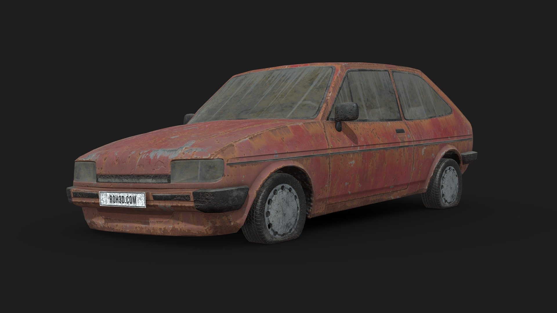 Abandoned Car - Ford Fiesta Hatchback - Buy Royalty Free 3D model by ...