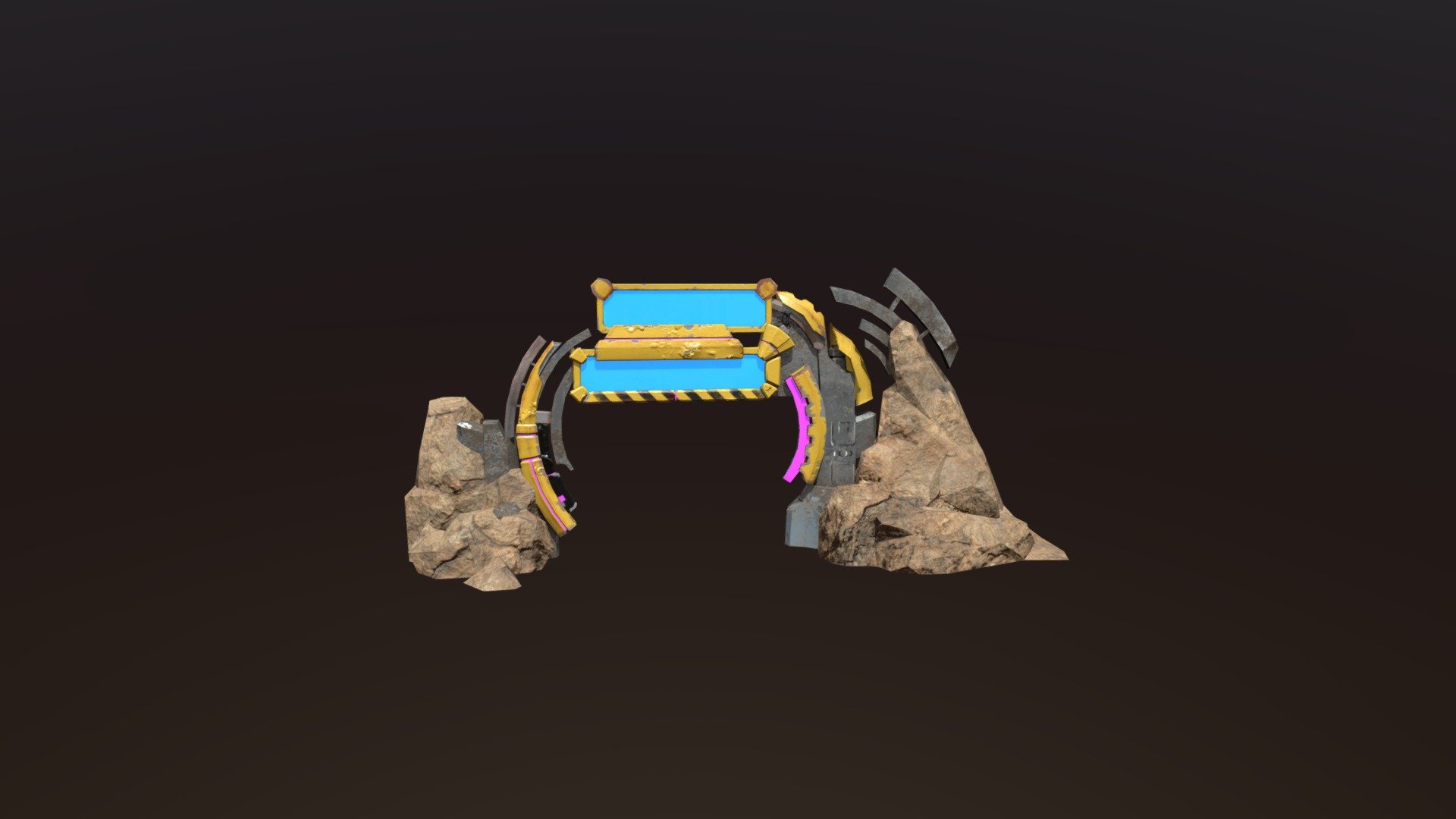 Cyberpunk Checkpoint - Download Free 3D model by Juan Guerra ...